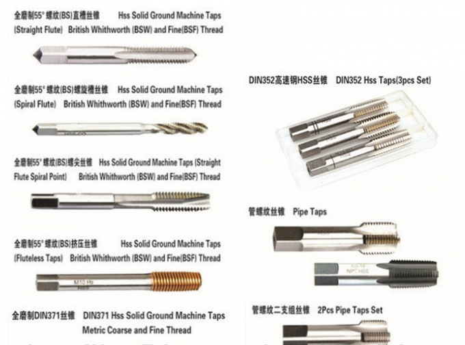 KM HSS Left hand spiral fluted machine taps